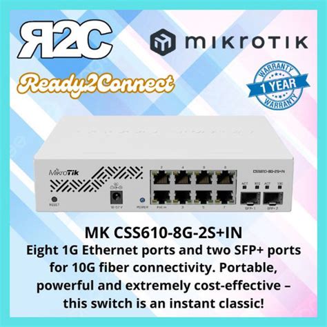 Jual Mikrotik CSS610 8G 2S IN Cloud Smart Switch 8 Port Gigabit 2 SFP 10Gb Jakarta Pusat