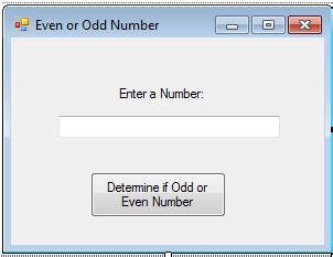 Determine Even Or Odd Number In Vb Net Campcodes