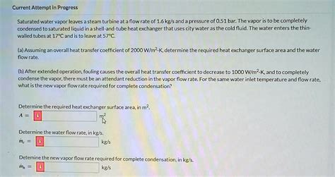 Solved Texts Current Attempt In Progress Saturated Water Vapor Leaves