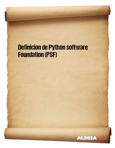 Definición De Python Software Foundation Psf