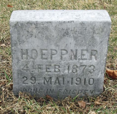 Gottfried Fred Hoeppner 1873 1910 Find A Grave Memorial