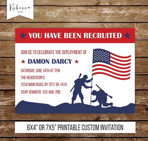 Boot Camp Invitation Template Military Going Away Party Invite Send