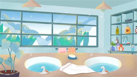 Blue Table Sofa Potted Plant Warm Powerpoint Background For Free Download Slidesdocs