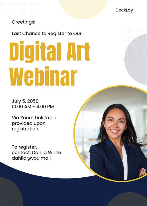 Free Webinar Invitation Templates Editable And Printable