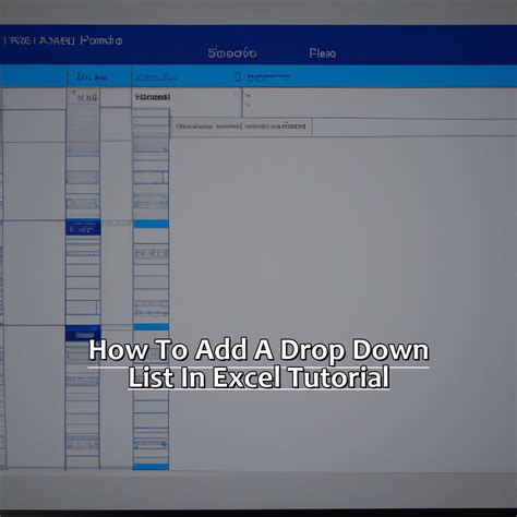 How To Add A Drop Down List In Excel Manycoders
