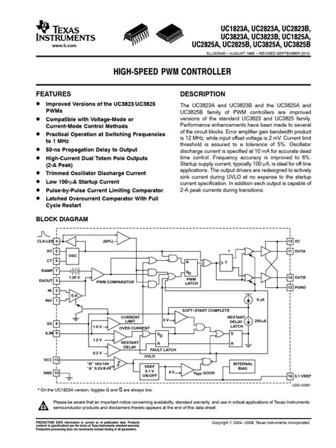 High Speed Pwm Controller Features Description Pdf Electrical Engineering Computer
