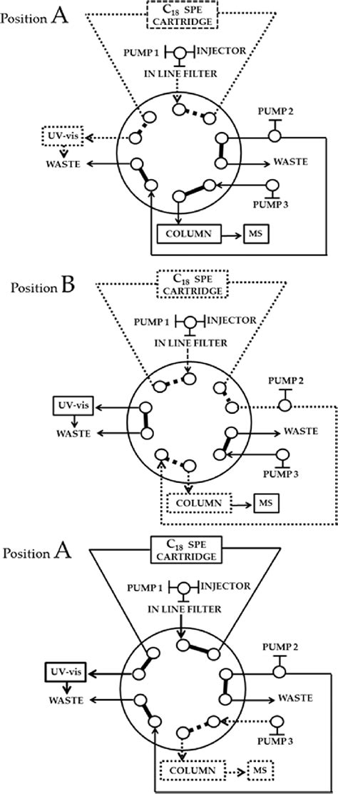 spe lc ms flowchart scheme a loading and detection steps b
