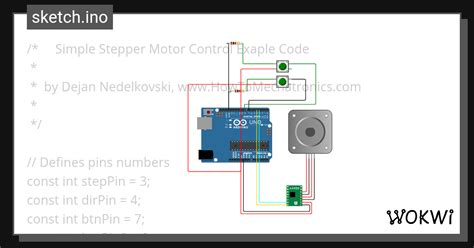 Stepper Motor With Buttons Wokwi Esp32 Stm32 Arduino Simulator