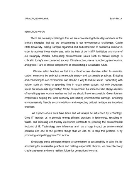 Nstp Reflection Pdf