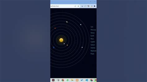 Solar System In Html Css Js Coding Htmlcssjavascript Code Webdesign