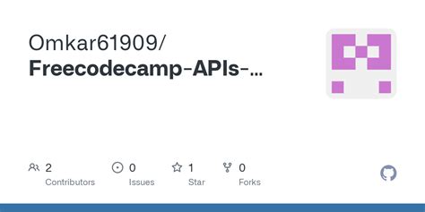 Github Omkar61909freecodecamp Apis And Microservices Projects