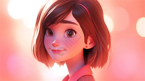 比耶手势红脸蛋可爱的卡通小女孩插画图片下载 正版图片402566136 摄图网