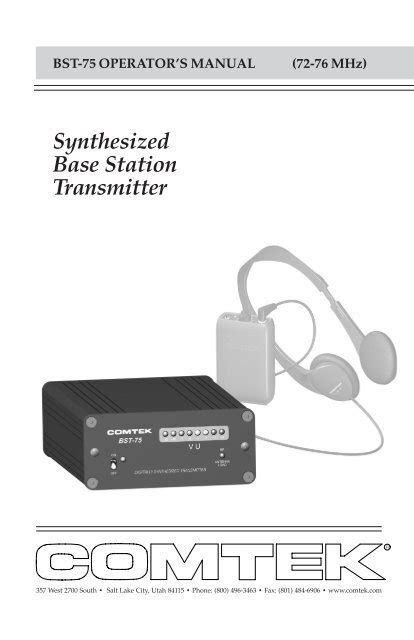 Synthesized Base Station Transmitter Comtek