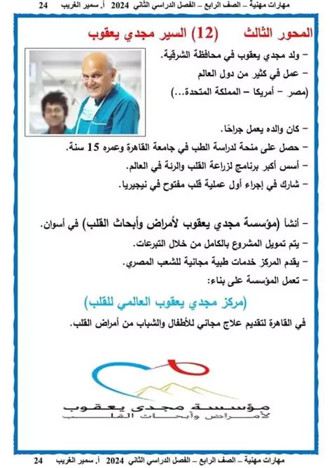 مراجعة مهارات مهنية للصف الرابع الابتدائي الترم الثاني بالشرح وأهم الأسئلة شبابيك