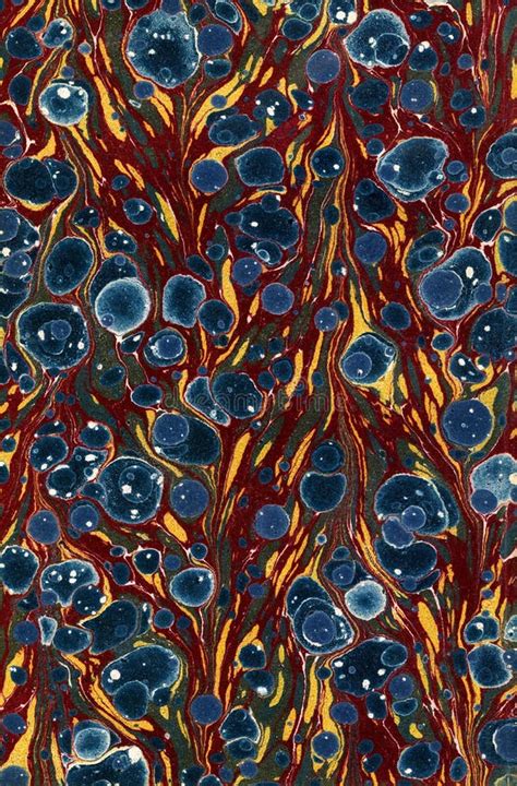 Early Nineteenth Century Marbled Paper Stock Image Image Of