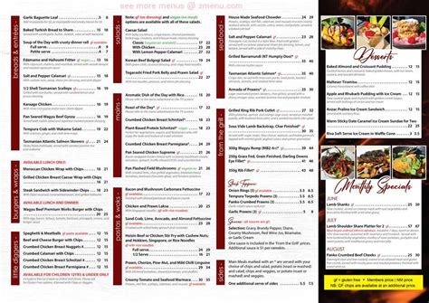Menu At Redlands Rsl Club Cleveland