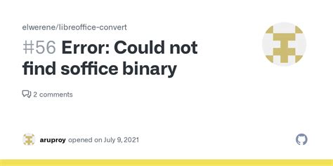 error could not find soffice binary · issue 56 · elwerene libreoffice