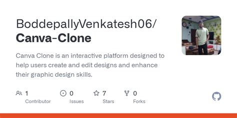 Github Boddepallyvenkatesh06canva Clone Canva Clone Is An Interactive Platform Designed To