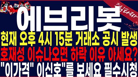 에브리봇 주가분석 긴급 상승구간 라운드피겨 구간대발생 신용cfd수량 계산해봤어요 이가격 매수해보시죠필수시청바랍니다 에브리봇 에브리봇주가전망 에브리