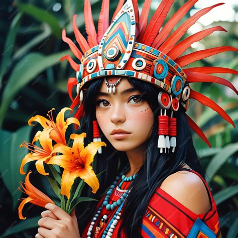 Аниме Девушка с цветом Премиум Ai сгенерированный вектор