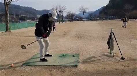 완주군 상관 파크골프장 B코스 7번홀 Par4 티 샷 앞쪽 나무 보고 공략 Youtube