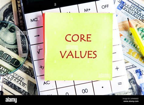 Core Values Symbol Concept Words Business Value Concept Core Values