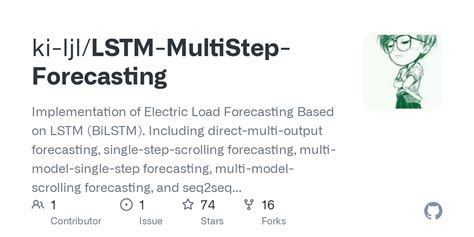 Github Ki Ljllstm Multistep Forecasting Implementation Of Electric