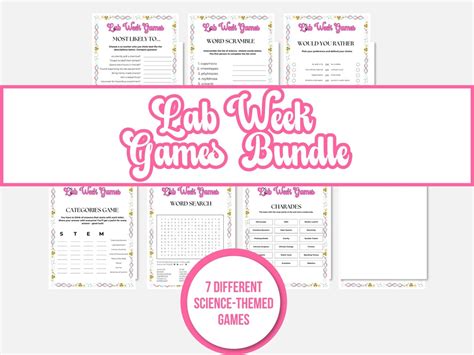 printable lab week 7 games bundle 2024 lab week the lab is everything