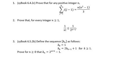 Solved 1 ZyBook 6 4 2c Prove That For Any Positive Chegg Com