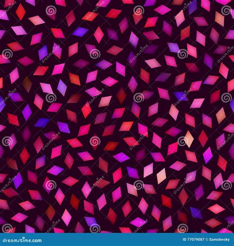 Vector Seamless Multicolor Gradient Rhombus Jumble Pattern Stock Vector