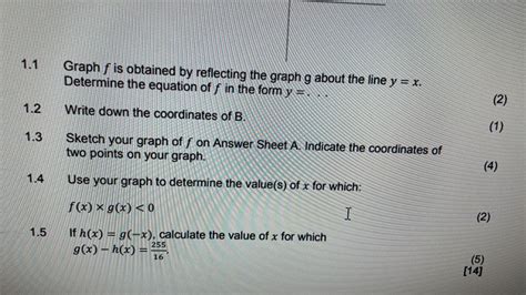 solved in a diagram the graph of function g x 4