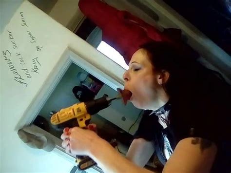 Taking My Friends Dildo On A Drill Sex Toy Porn XHamster