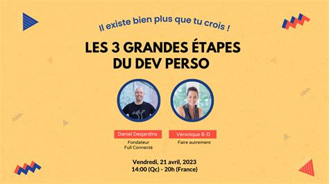 Les 3 Grandes étapes Du Dev Perso