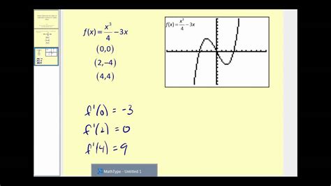 How To Determine The Value Of A Derivative Function On The Graphing Calculator Older Version