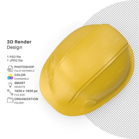 Premium Psd Safety Engineering Hat 3d Modeling Psd File Realistic