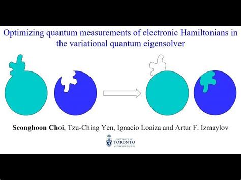 Optimizing Quantum Measurements Of Electronic Hamiltonians In The… Artur Izmaylov