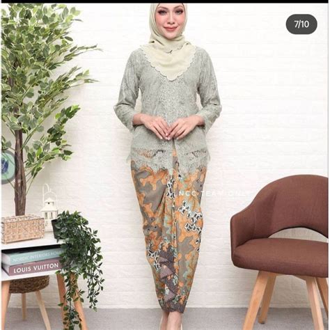 Tun Teja Kebaya Sage Green Shopee Malaysia