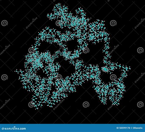 Polypropylene Molecular Model Isolated On Black Stock Illustration Illustration Of Material