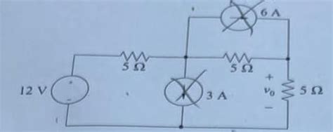 solved applying the superposition theorem to the circuit