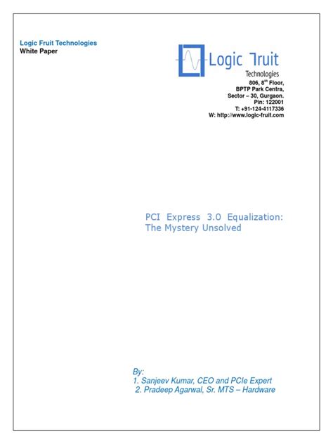 Pcie Equalization V01 Pdf Equalization Audio Filter Signal