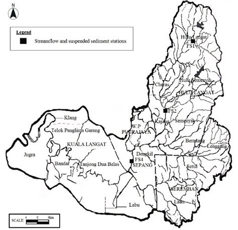 Location Of The Streamflow And Suspended Sediment Stations In The