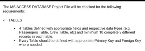 Solved The Ms Access Database Project File Will Be Checked