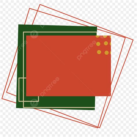 Simple Square Border Png Picture Square Goematric Border Simple Orange And Green Goematric