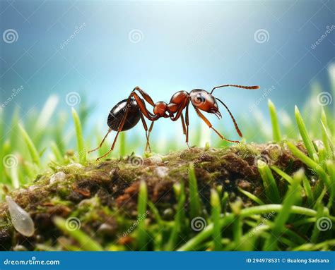 Ant On Grass Stock Illustration Illustration Of Creative 294978531