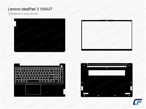 Lenovo IdeaPad IAU Cut File Template CutFileLabs