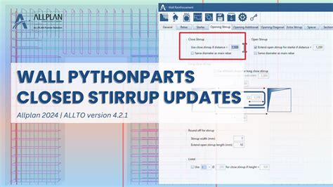 Allto Wall Pythonparts Ver 421 Updates Closed Stirrup Updates Youtube
