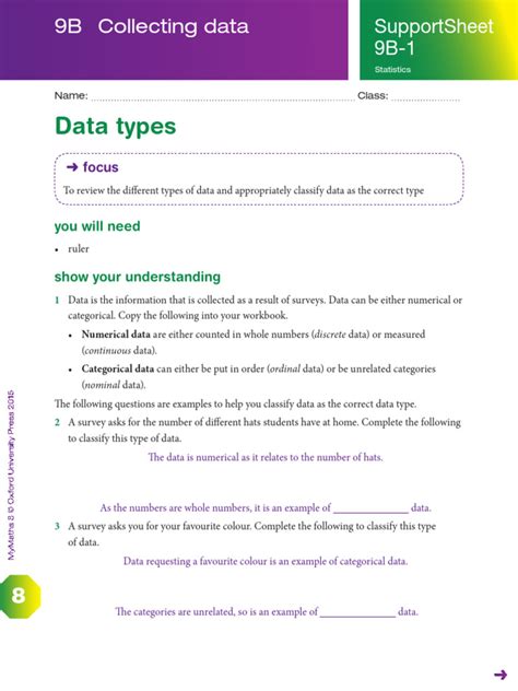Collecting Data Data Types Mild Pdf Level Of Measurement Categorical Variable