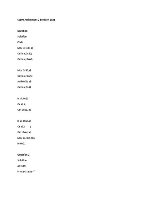 Cs609 Assignment 2 Solution 2021 Pdf