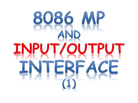 Io Interface 1pptx Operating Systems Computer Software And