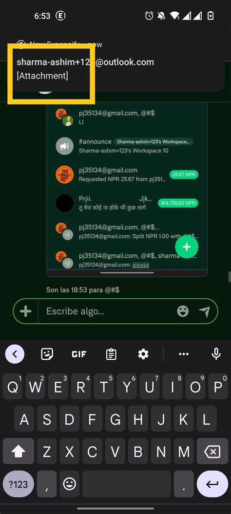 1000 Attachment Notification Isnt Shown In Spanish Whereas The Lhn Shows Archivo Adjunto